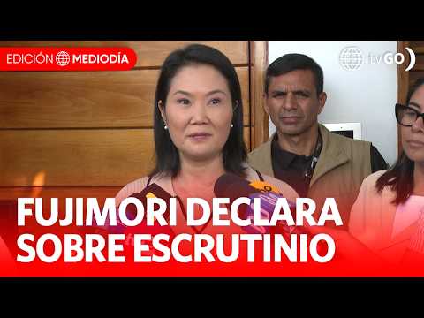 Keiko Fujimori se pronuncia sobre el avance del conteo de votos | Edición Mediodía | Noticias Perú