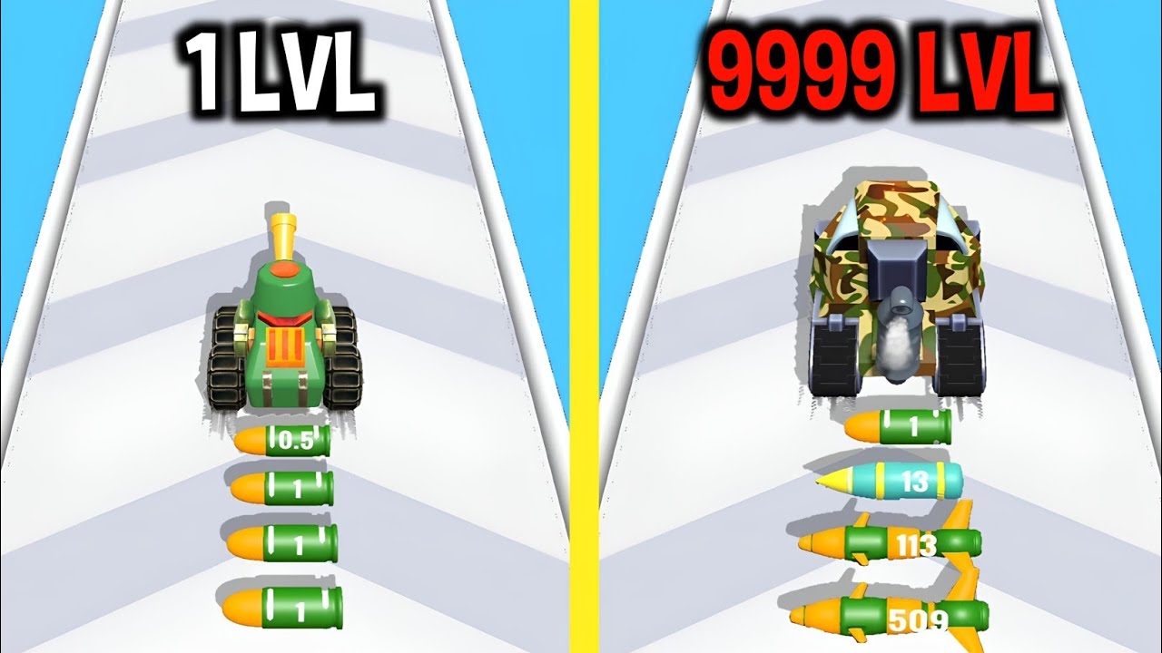 MAX LEVEL in Tank Evolution Run Game - YouTube