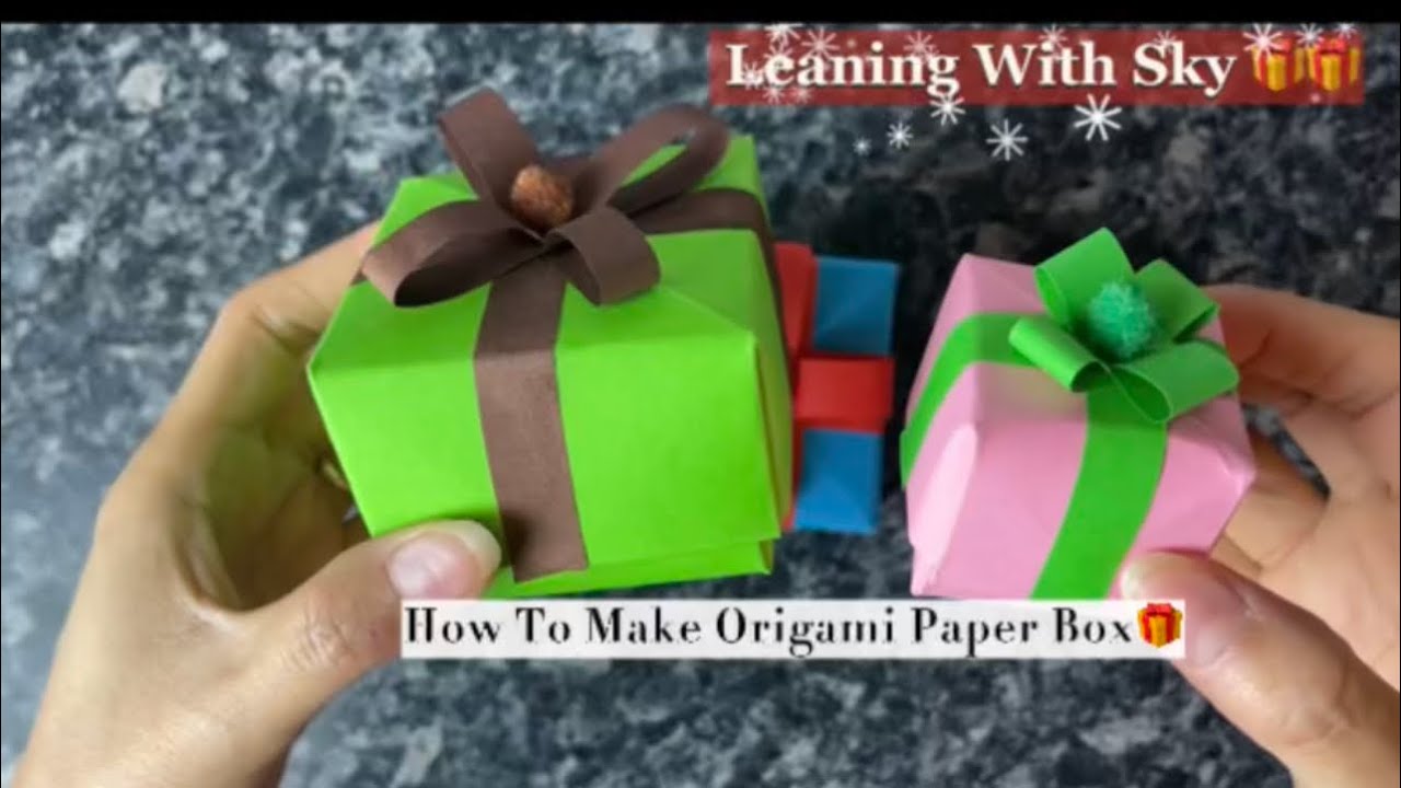 Craft DIY How To Make Origami Paper box gift for Christmas🎁🎄🎄EP13 - YouTube