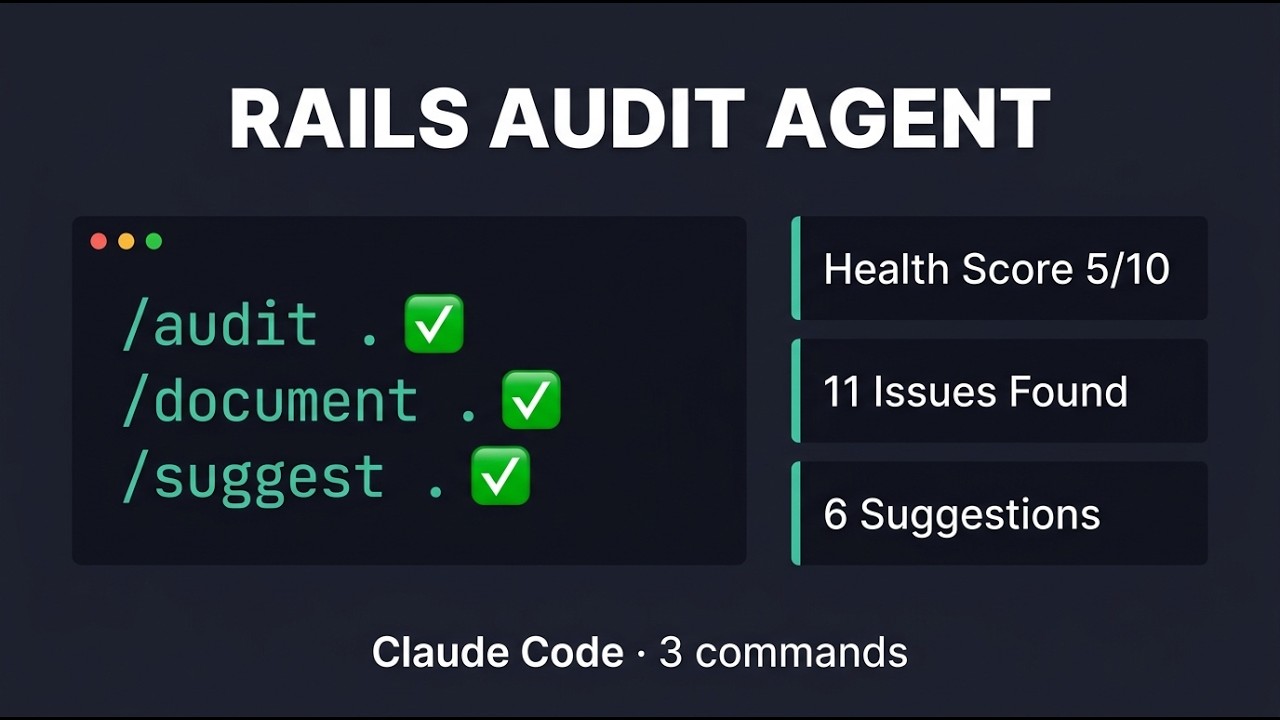 Rails Codebase Audit in Minutes — Claude Code Agent Demo (Audit + Docs ...