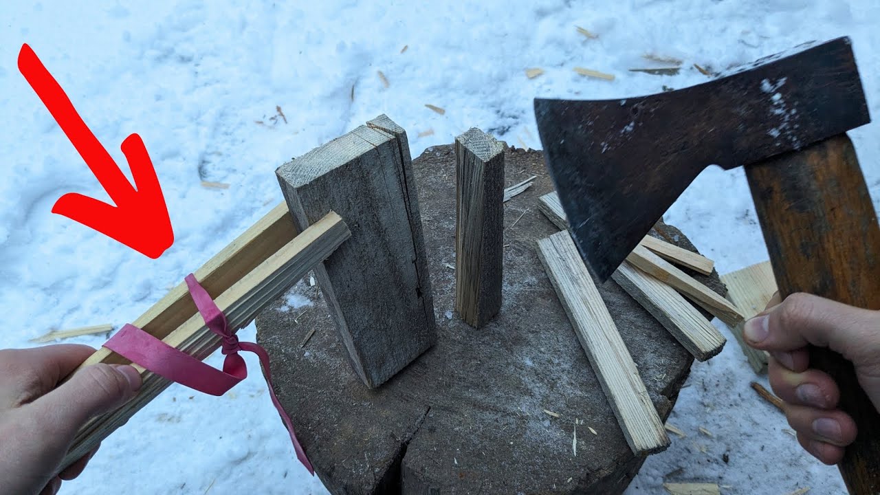 How to Safely Make Kindling - MEGA FAST DIY Method to Split lots of ...