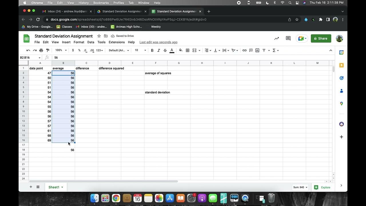 Standard Deviation Tutorial Youtube