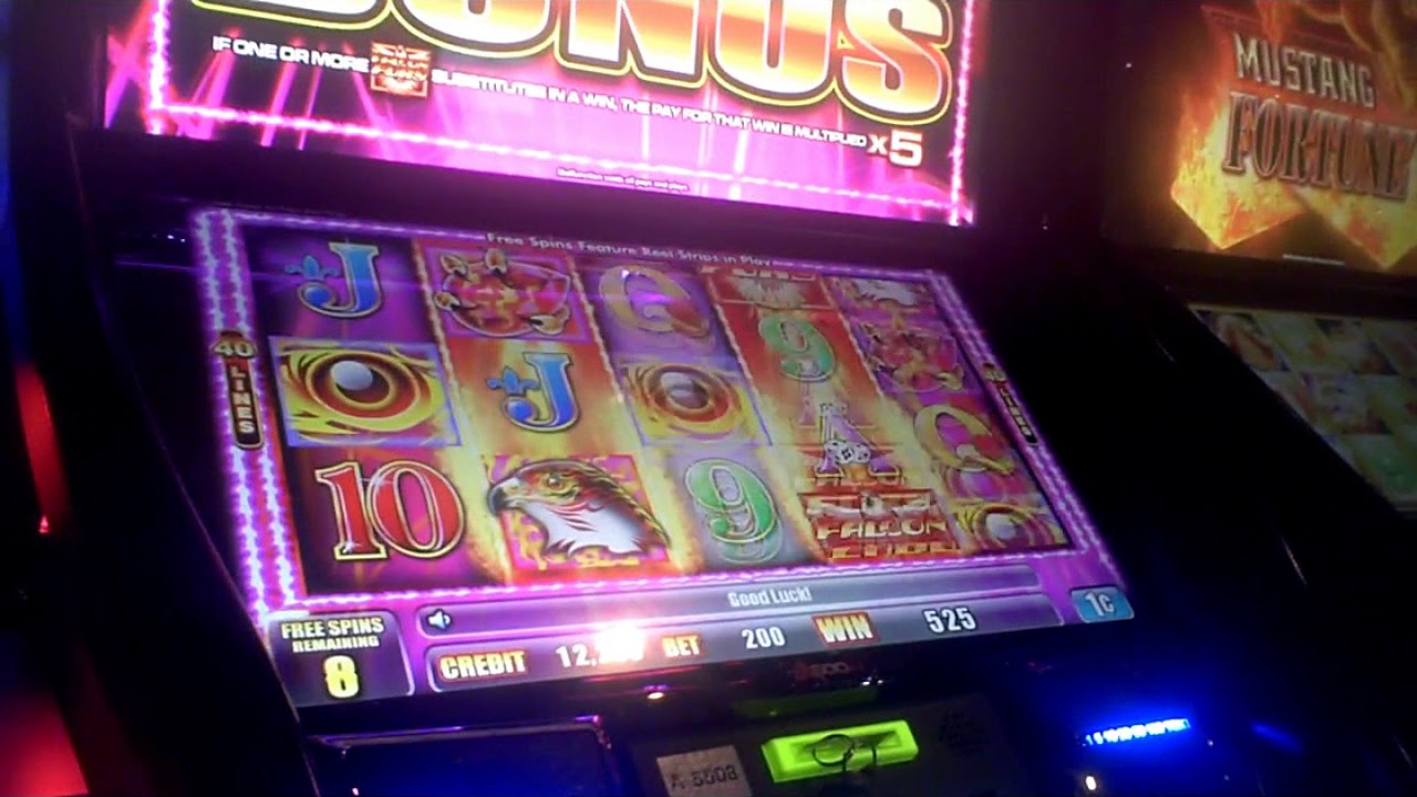 Falcon Fury Slot Machine BIG WIN Bonus(3) - YouTube