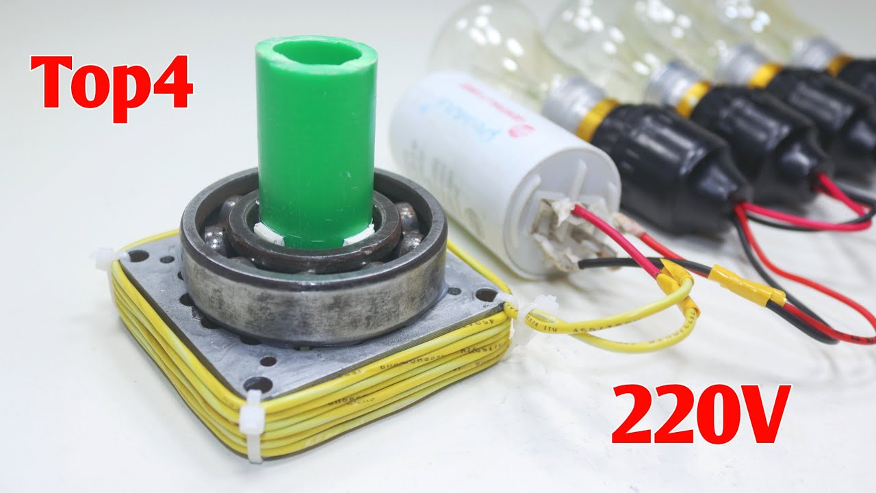 Diy Top4 Awesome 220V Electricity Copper Wire Magnet Homemade Free Energy Generator At Home ...