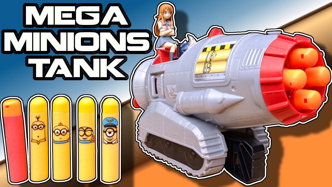 'NERF' MEGA Shooting Minions Tank... What are we even doing? - YouTube