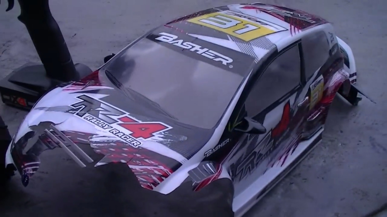 BSR RZ4 Rally Car Bodyshell Review SK8 Park Pain - RC Car Club - YouTube