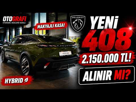 TR’DE İLK! Yeni Peugeot 408 Allure Hybrid İnceleme! 2.150.000 TL'den başlıyor! | @OtoGrafi