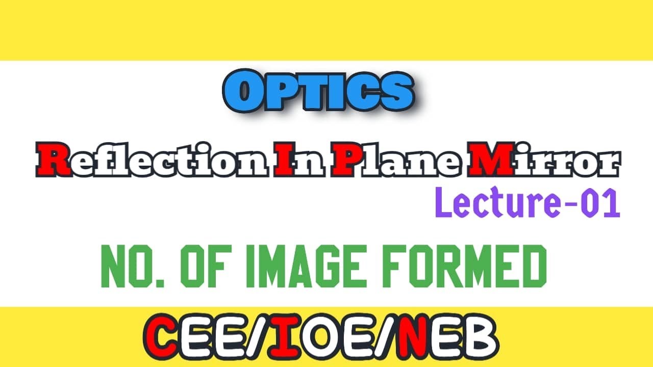 Optics L-01||Reflection in Plane Mirror||CEE/IOE/NEB||Physics||By:Vijay ...