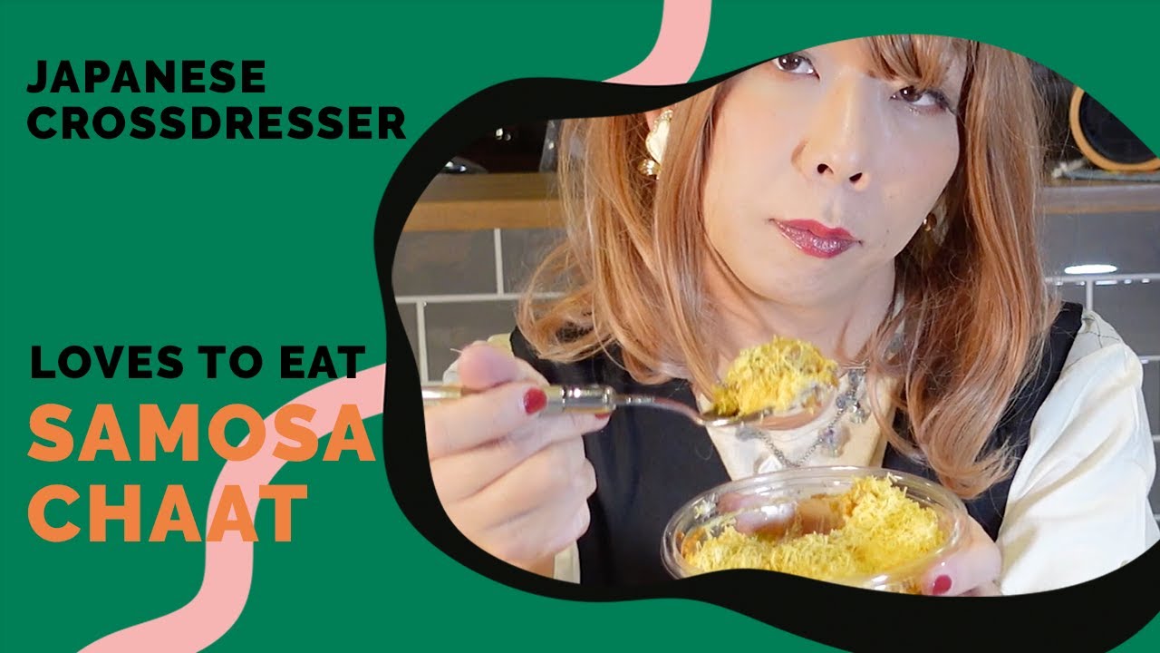 [ASMR] Japanese crossdresser loves to eat - Samosa Chaat - 77 ...