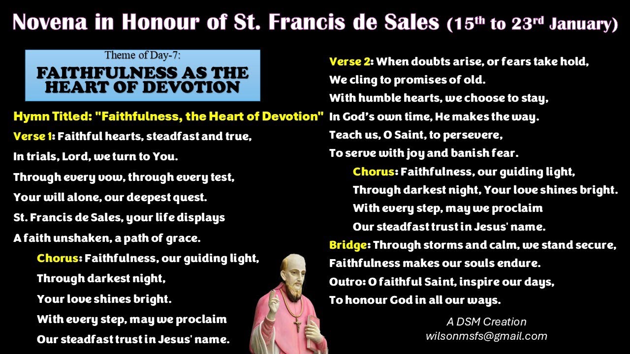 SFS Novena Day 7: Faithfulness, the Heart of Devotion - YouTube