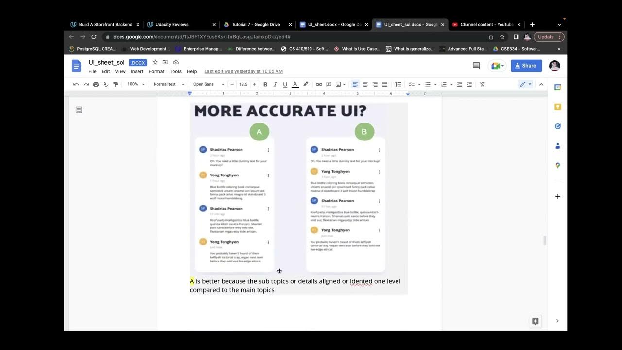CSE334 Software Engineering Tutorial 7 Part 2: UI, UX & Design Thinking Sheet Solution - YouTube