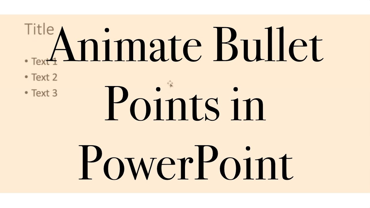 How to Animate Each Bullet Point Individually in Microsoft PowerPoint ...