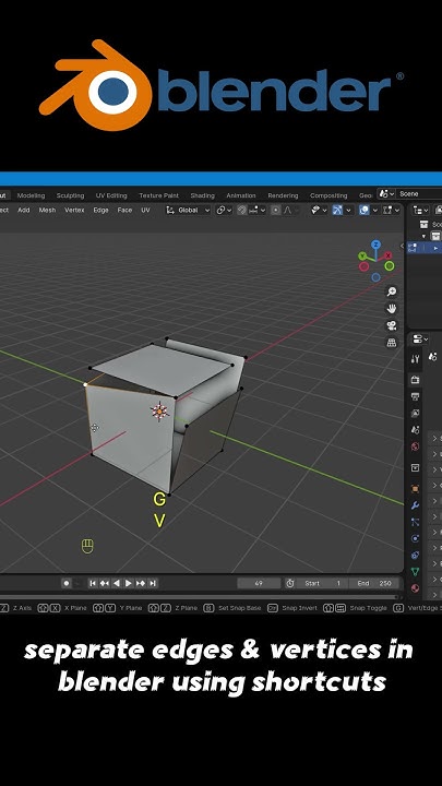 Separate Edges & Vertices in Blender Using Shortcuts/ Blender?#shorts #tutorial #blendertutorial ...