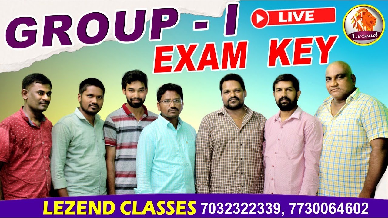 ll GROUP-1 ll PRELIMS EXAM KEY ll LIVE EXPLANATIONS ll LEZEND CLASSES ...