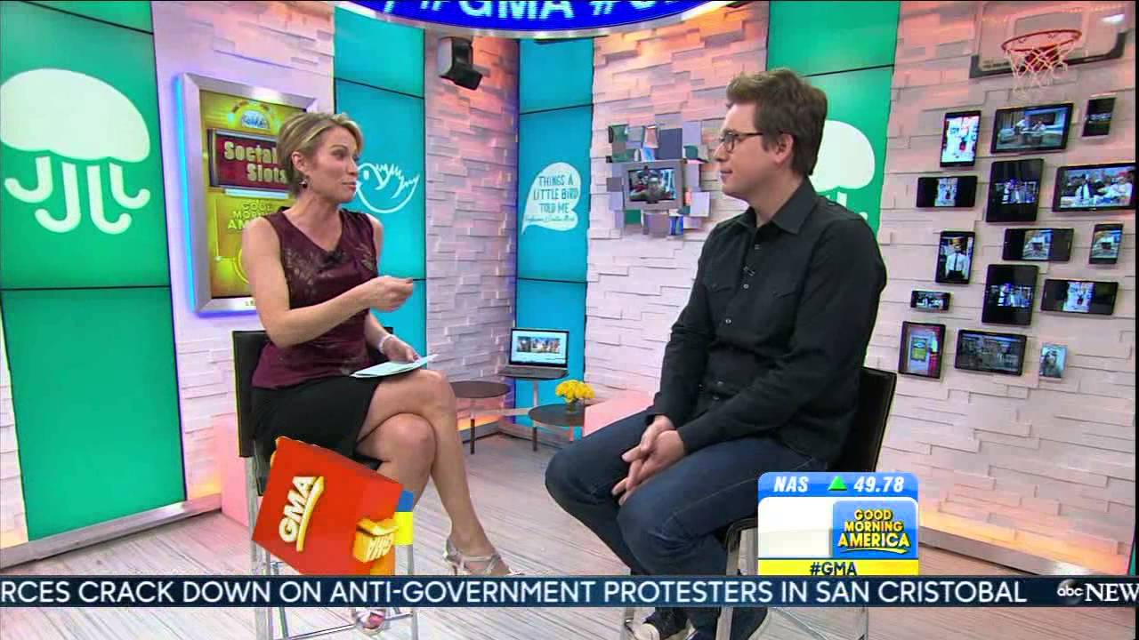 Amy Robach - leggy in silver heels - April 1, 2014 - Good Morning ...