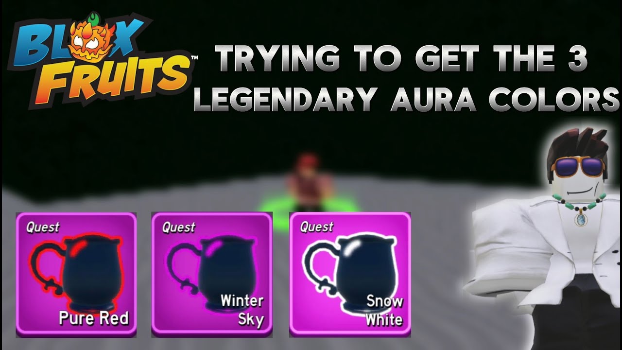 Roblox Live 🔴 Blox Fruits | Trying To Get The 3 Legendary Aura Colors 🥲 ...