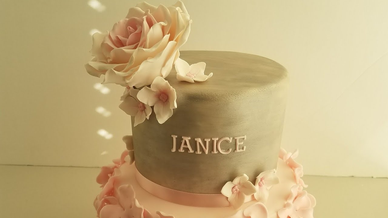 #25- Pastel con la Rosa 2da. Parte. - YouTube