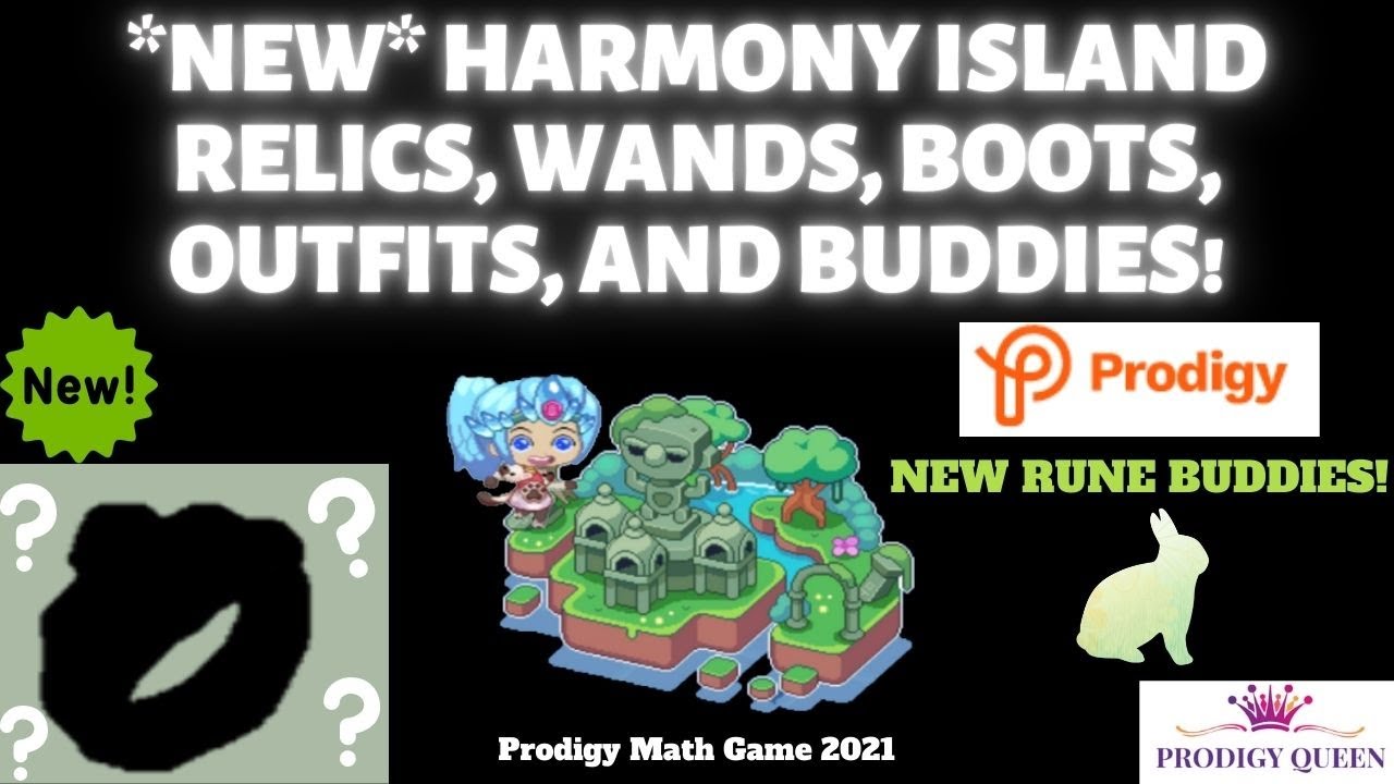 Prodigy Math Game | New Harmony Island Relics, Buddies, Boots, Outfits ...