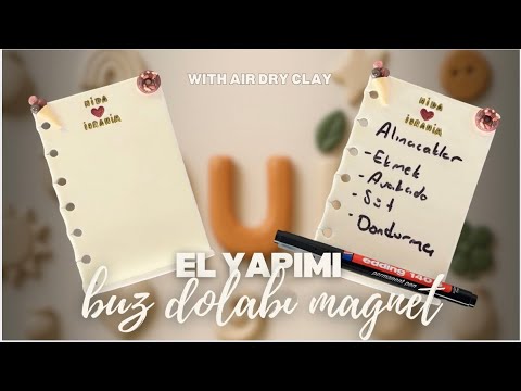 Kişiye Özel Magnet Nasıl Yapılır 📝🧲 | Kil ile El Yapımı Yazılabilir Magnet ~Handmade Writable Magnet