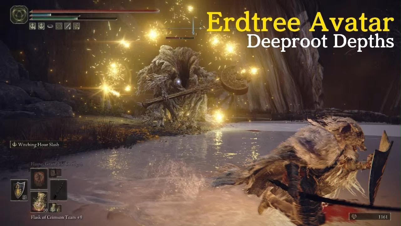 Erdtree Avatar vs. Sword of Night | Deeproot Depths Boss Fight - Elden ...