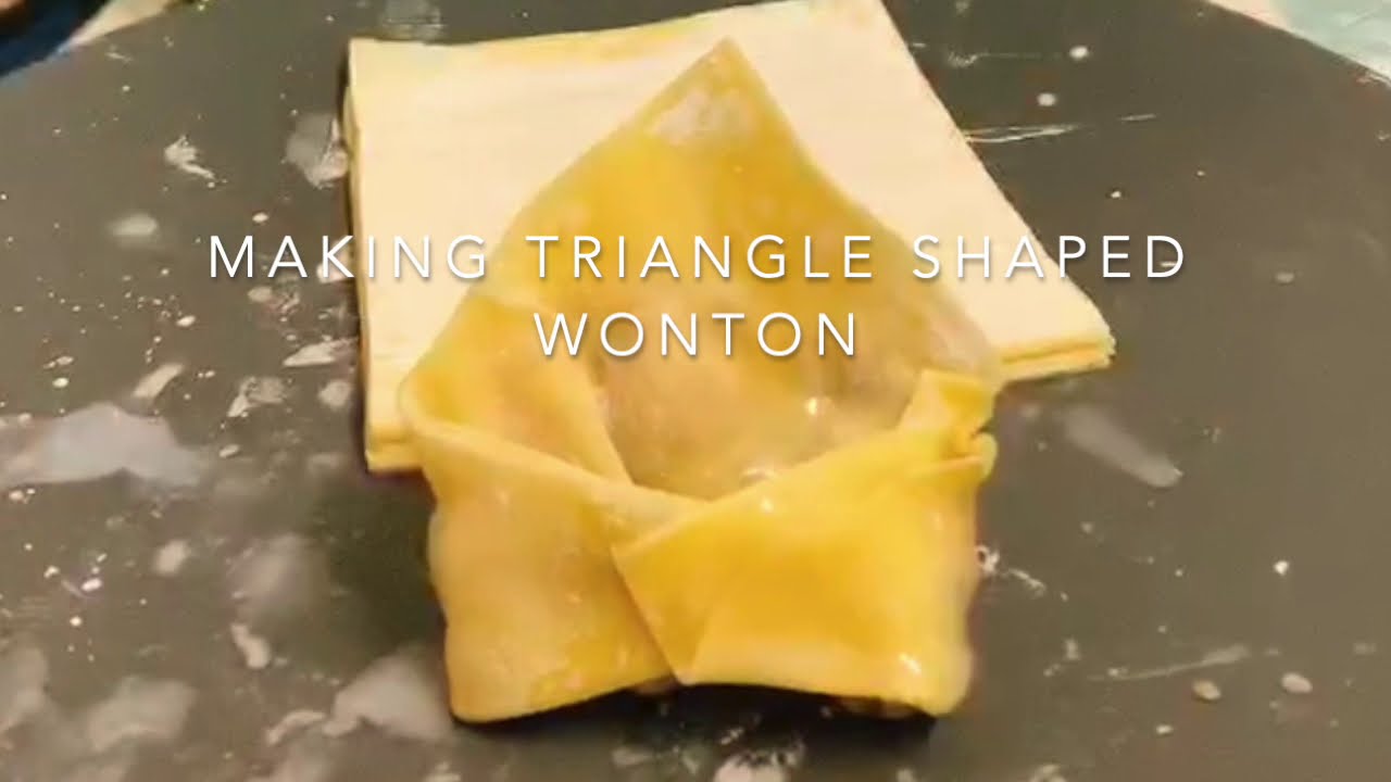 Wonton Folding - Triangles - YouTube
