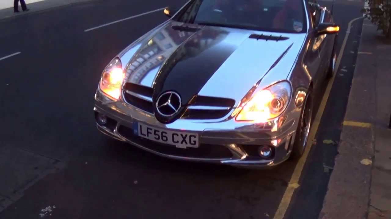 Chrome Mercedes Benz SLK 350 - YouTube