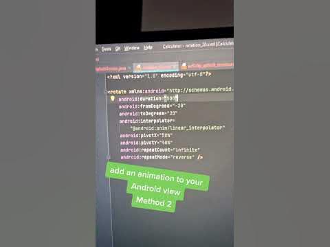 Android Studio Animation (Method 2) : Rotate & Animate your view - YouTube