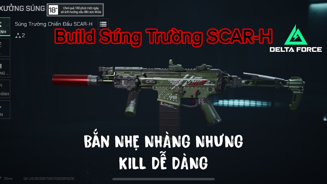 Build súng trường SCAR-H Delta Force Mobile khẩu súng có độ tin cậy cực ...