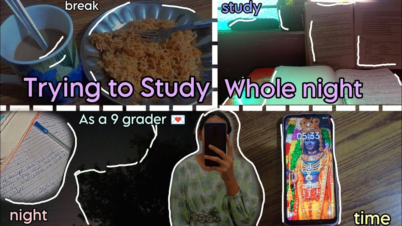 trying to study whole night 🪽 || with real time 💫 || exhausted 👀 ...