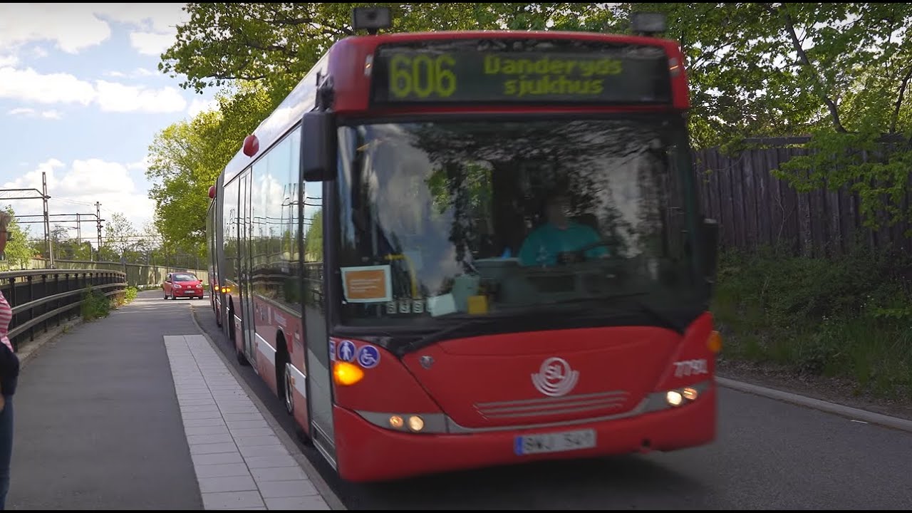 Sweden, Stockholm, bus 606 ride from Djursholms Ösby stn to Danderyds ...