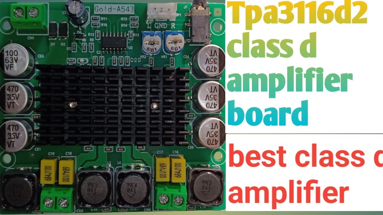 Tpa3116d2 class d amplifier board/ best class d amplifier - YouTube