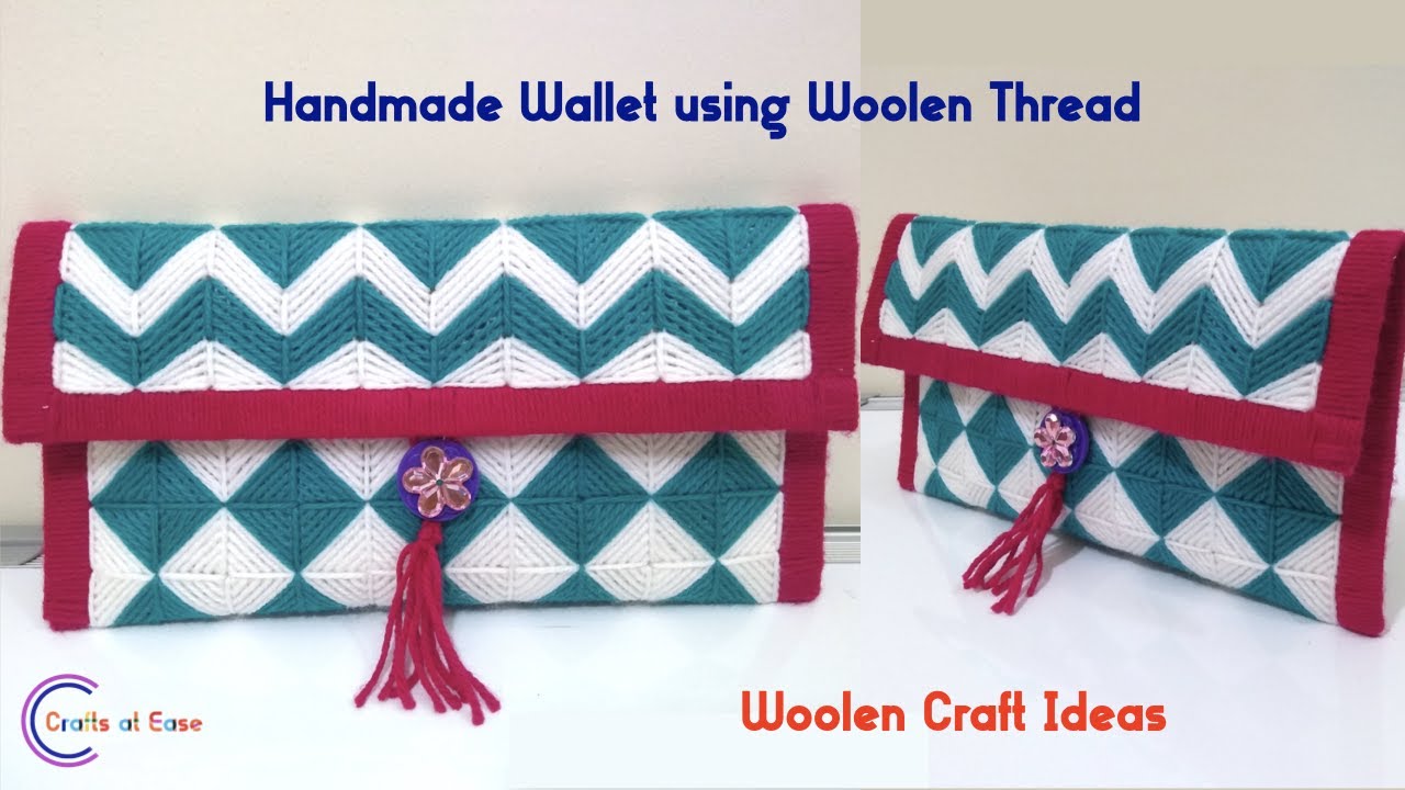How to make a Woolen Wallet using Plastic Canvas | Crafts At Ease ...