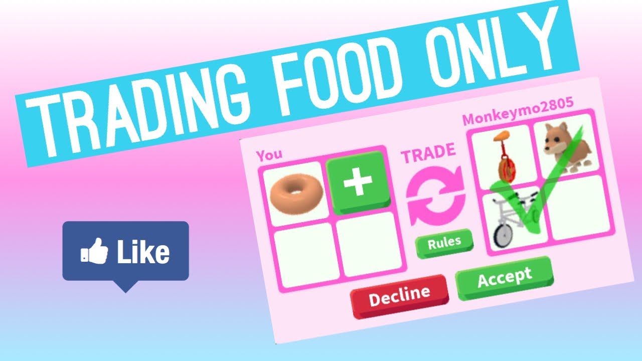 Trading food only in Adopt Me - YouTube
