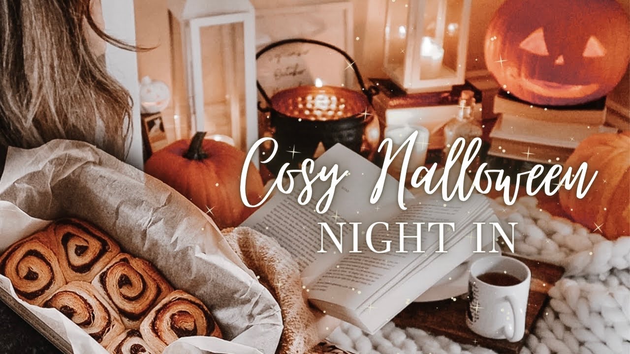 Cozy Halloween Night In 🎃 Autumn Aesthetics, cozy baking, decorate with ...