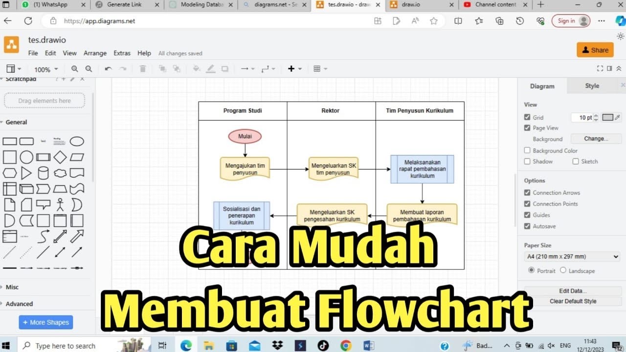 Cara Mudah Membuat Flowchart - YouTube