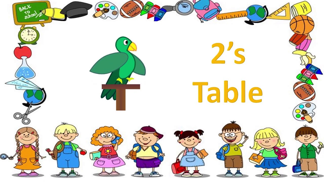 #mathstables #table 2's Table | 2X1=2 Multiplication | Learn ...
