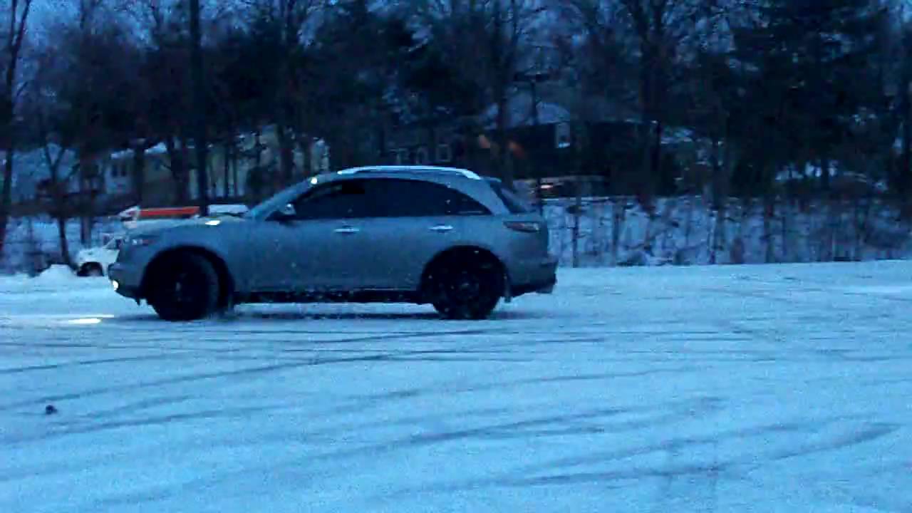 Jebaker1121's INFINITI FX35 snow/ice drifting 11 - YouTube