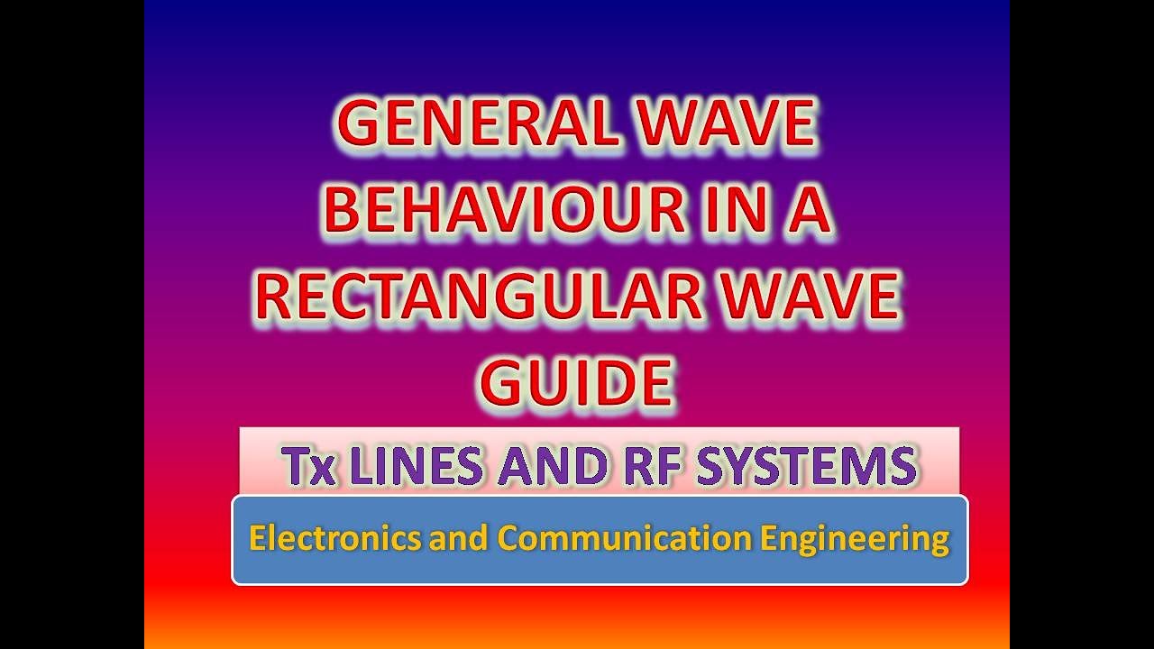 General Wave Behaviour in a Rectangular Wave Guide - YouTube