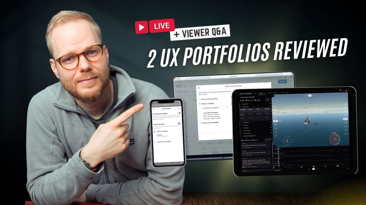 2 Senior UX Portfolios Reviewed Live - #UXLivestream and Q&A - YouTube