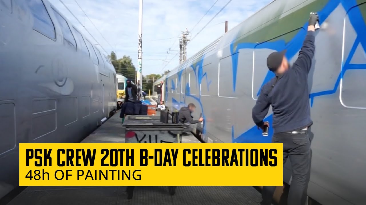 PSK Crew 20th Birthday Celebrations - 48h Of Painting - YouTube