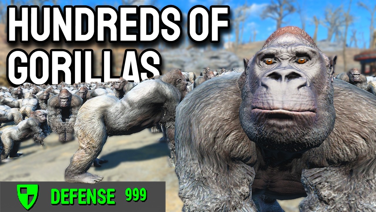 I Created An Army Of Gorillas In Fallout 4 - YouTube