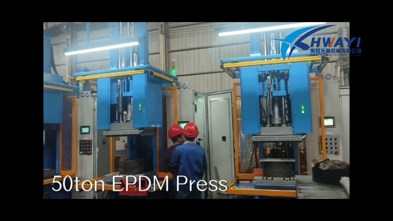 50ton EPDM injection Press by Huayi Company - YouTube