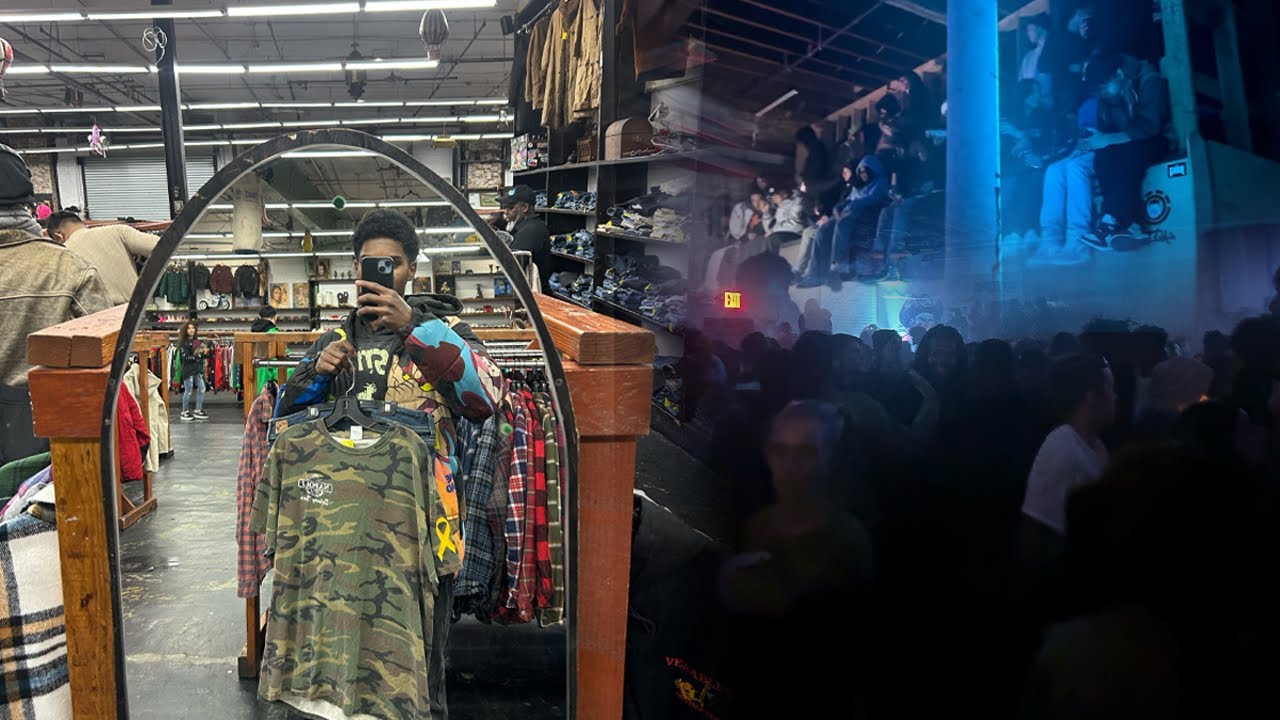 I went thrifting In NY and ended up at the most lit underground concert ...