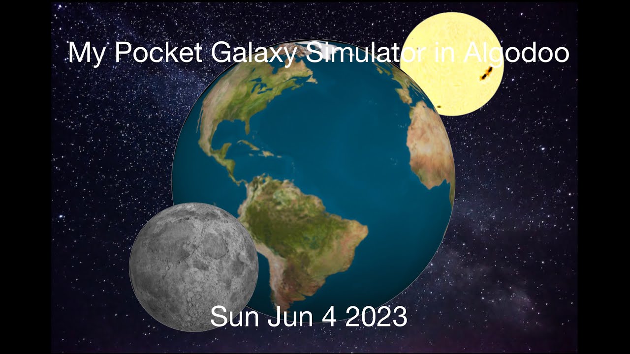 My Pocket Galaxy Simulator in Algodoo - YouTube
