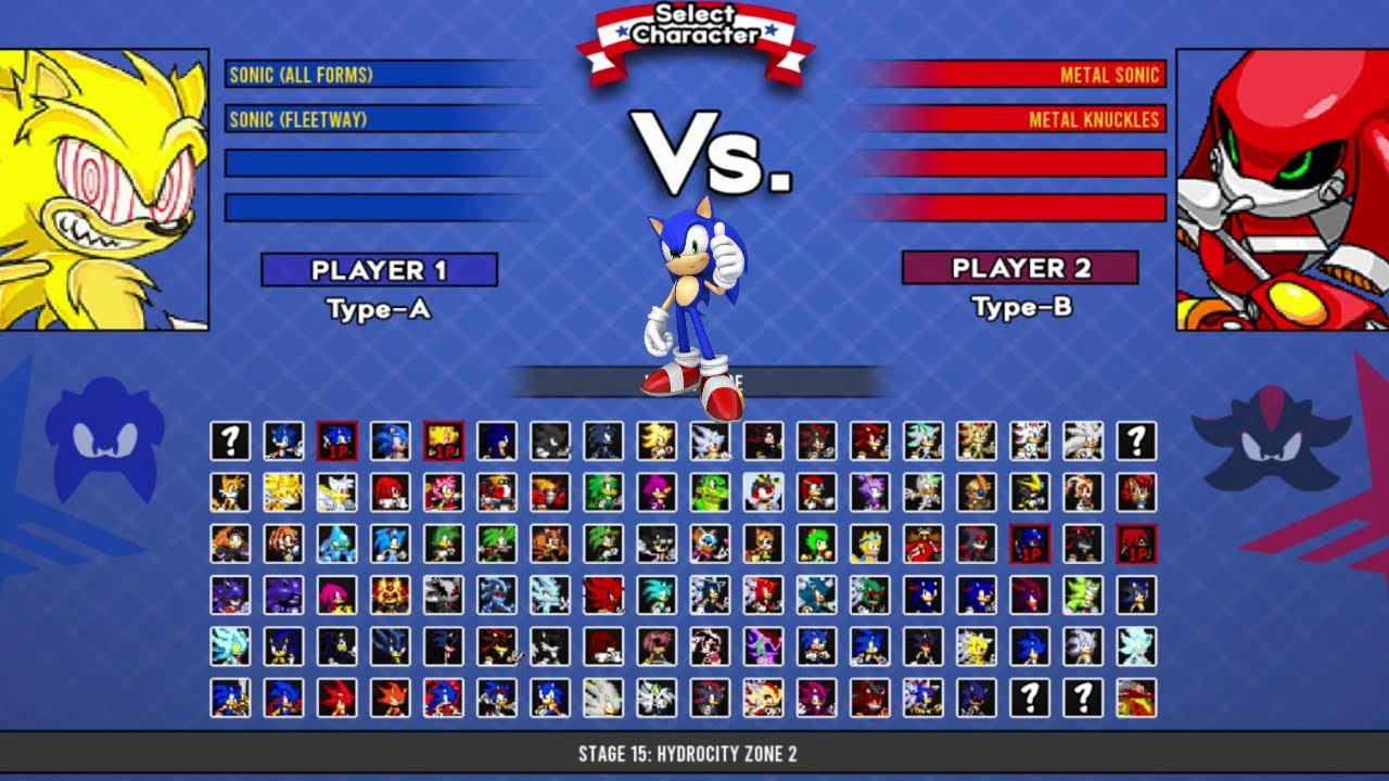 Sonic all forms & Sonic Fleetway VS Metal Sonic & Metal Knuckles I ...