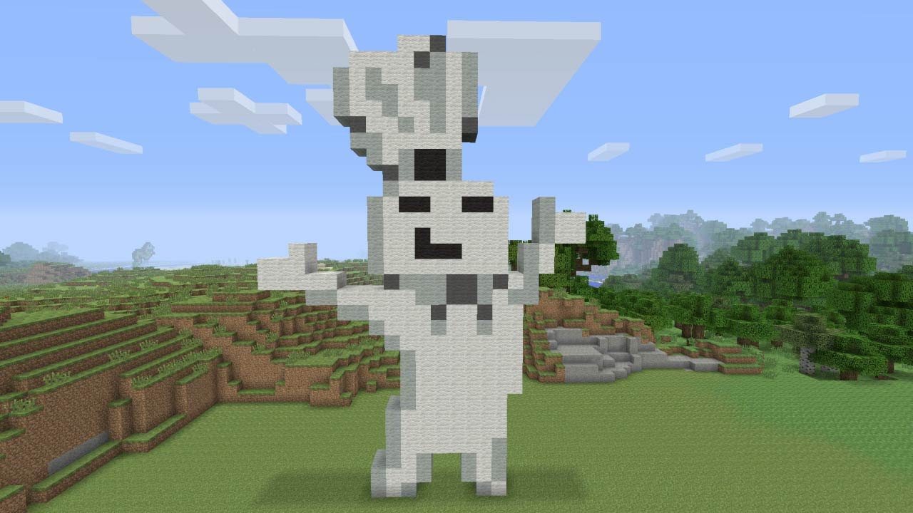Minecraft Pixel Art - Pillsbury Doughboy - YouTube