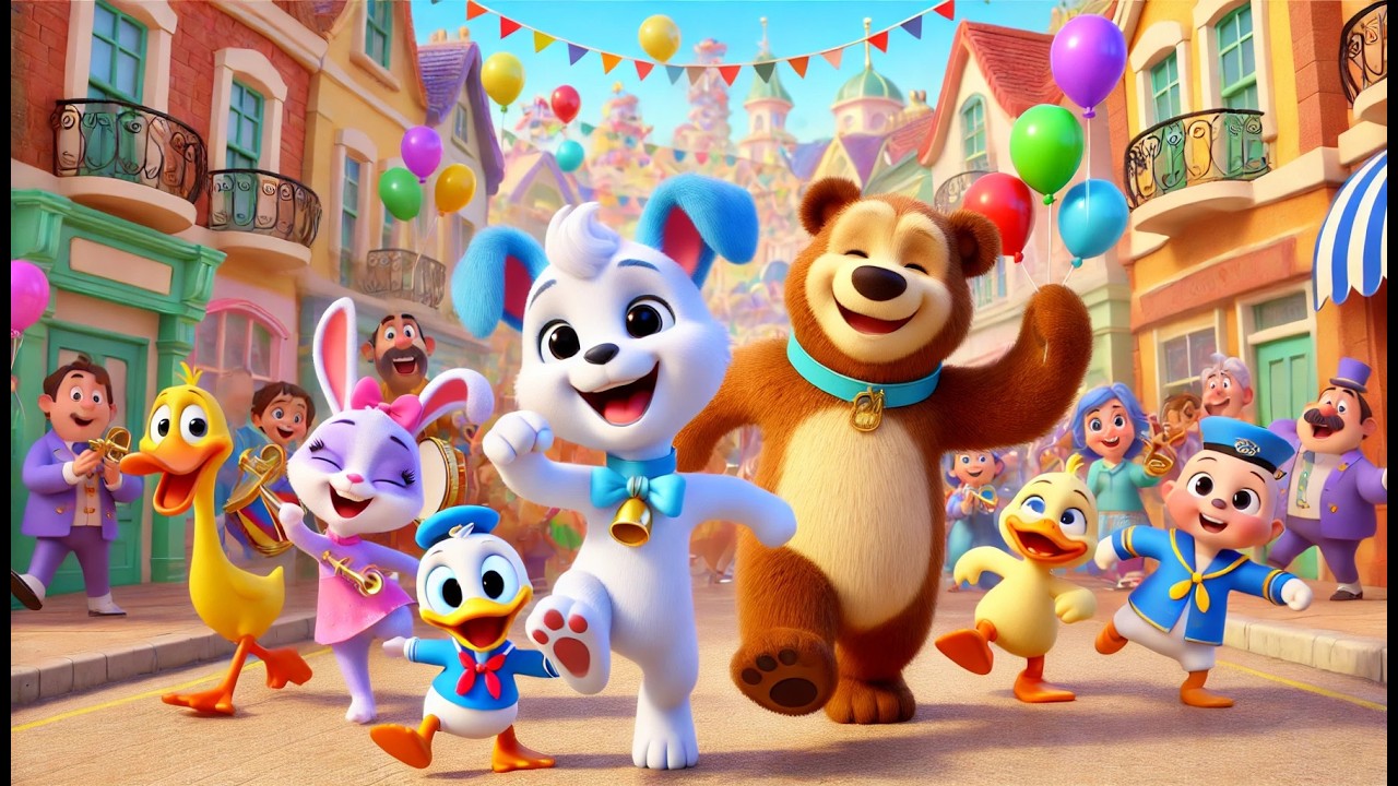 [The Happy Animal Parade 🎶 | Fun Kids Song & Nursery Rhyme | Sing Along ...