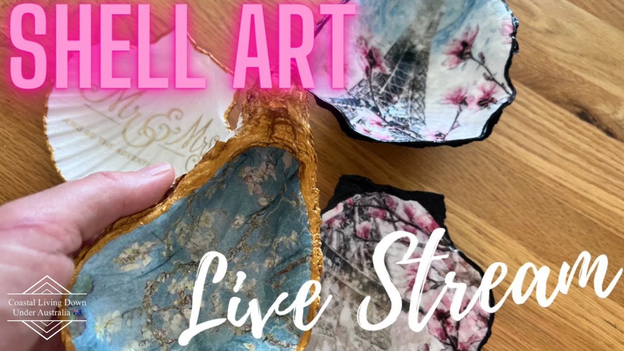 It's time for an hour of art | Join me for shell art #livestream - YouTube