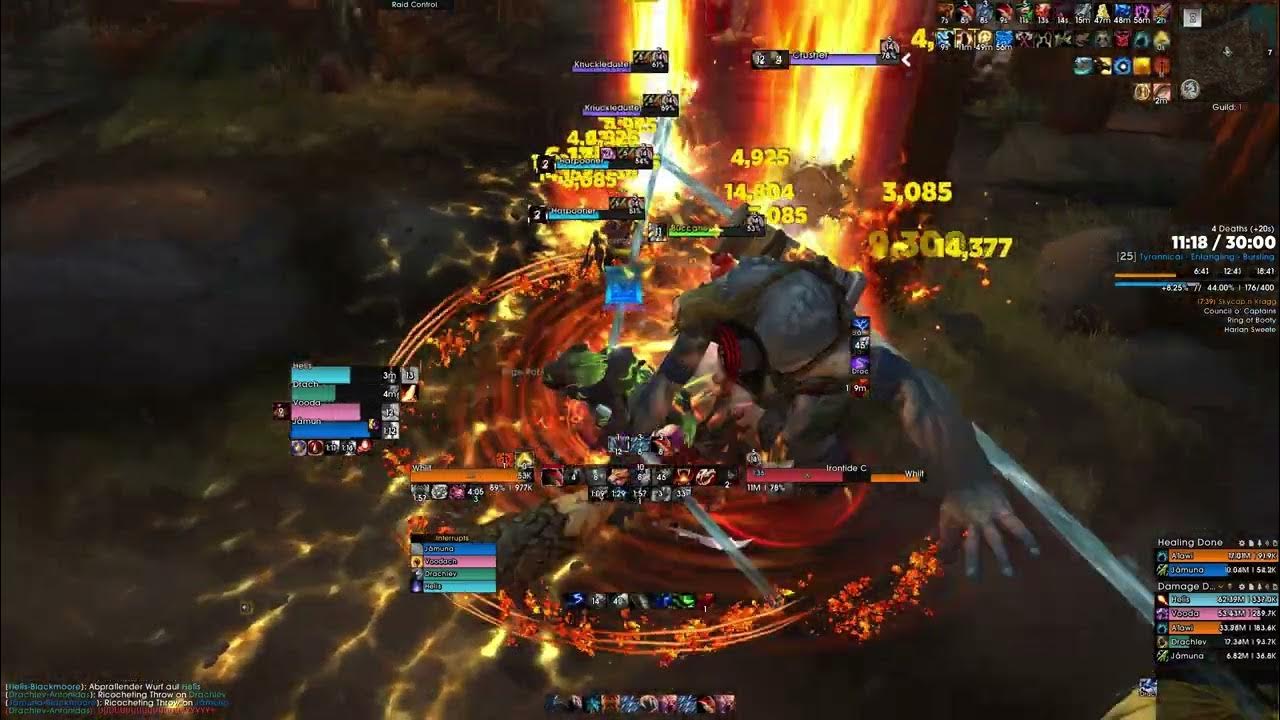 Guardian Druid Tank POV Freehold Mythic +25 | Tyrannical Entangling Bursting S2 - YouTube