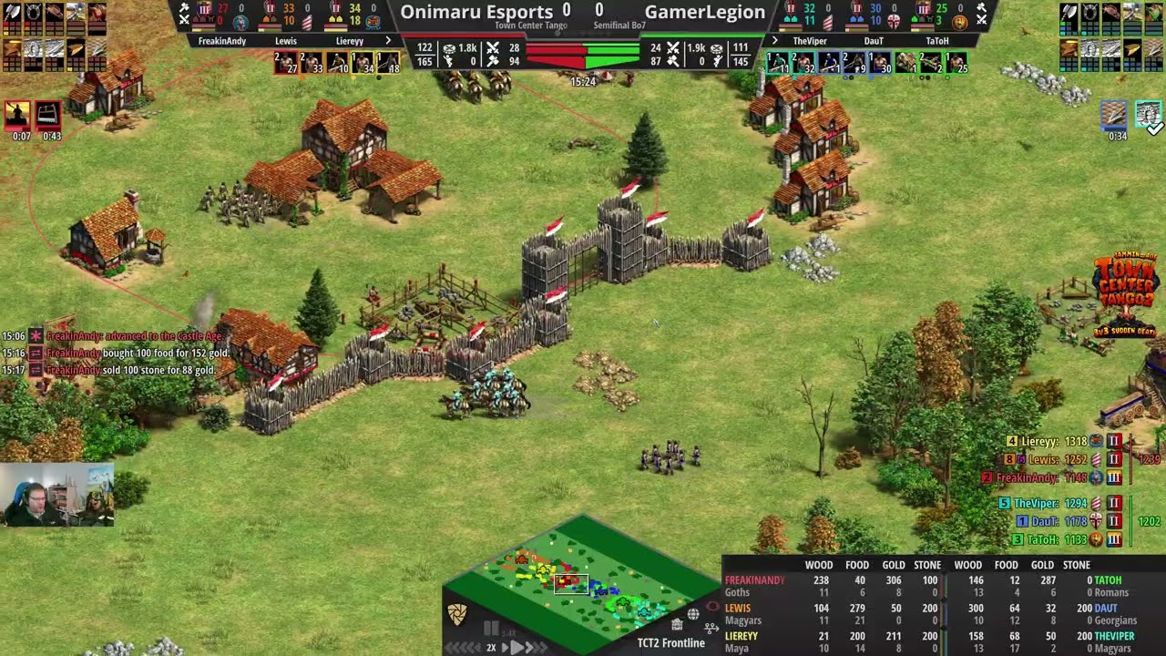 AoE2, Town Center Tango 2, Semifinal: GamerLegion vs Onimaru Esports ...